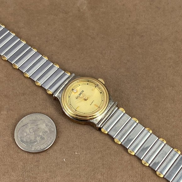 Vintage | Accessories | Vintage Classic Helbros Diamond Quartz Watch ...